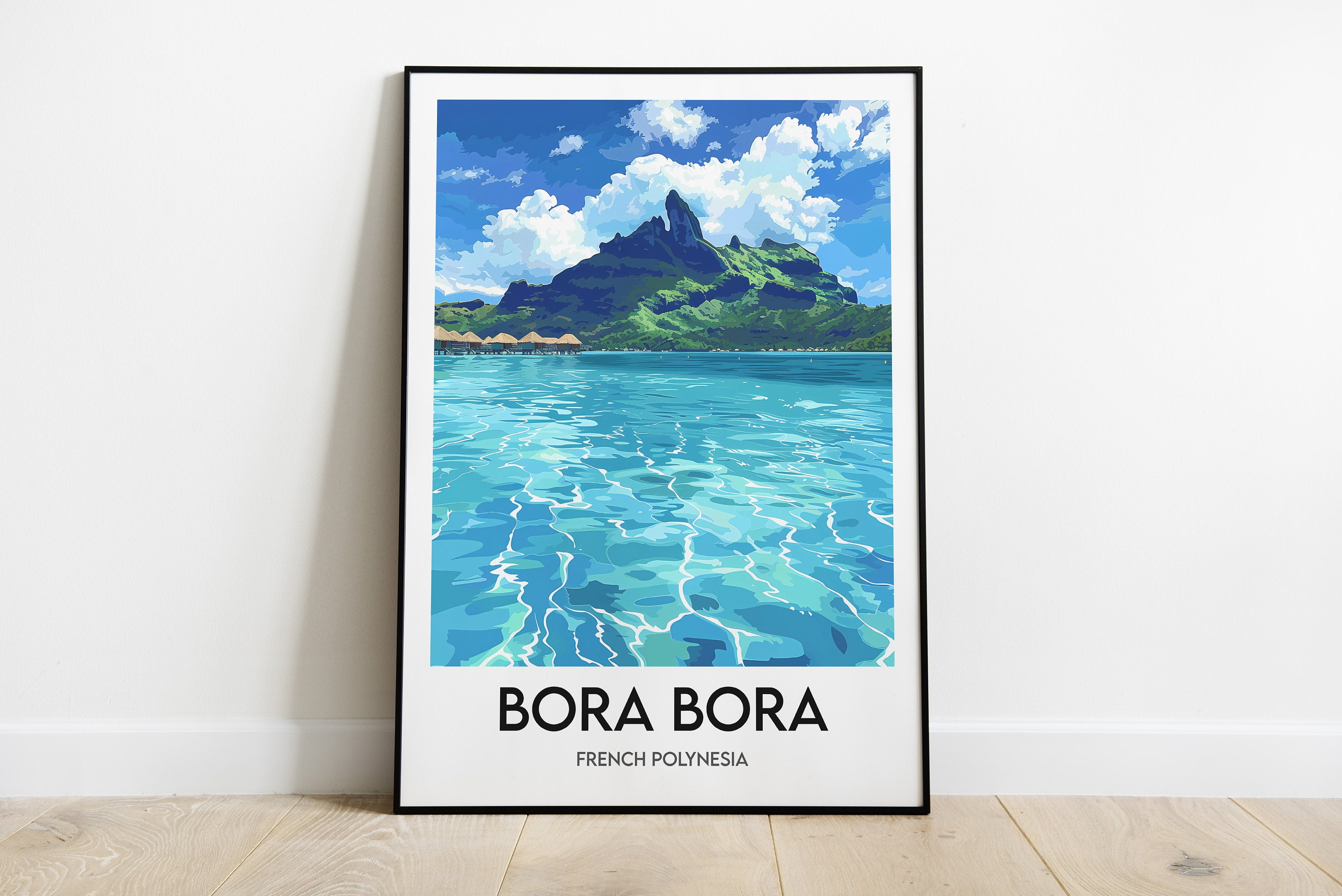 POSTER Bora Bora poster, French polynesia print, Bora Bora , French ...