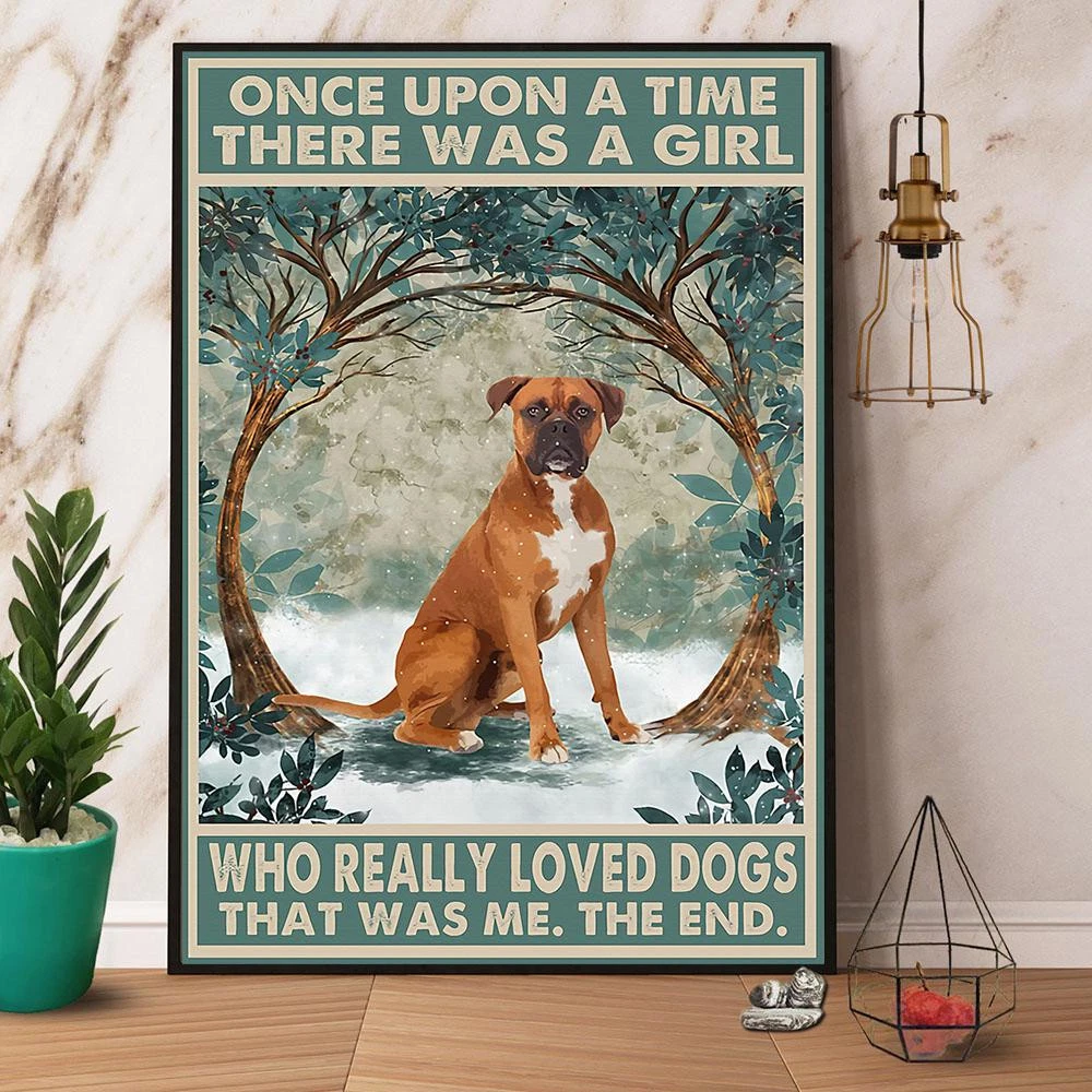 Poster Boxer There Was A Girl Really Lovedogs - UNFRAMED Poster Prints ...