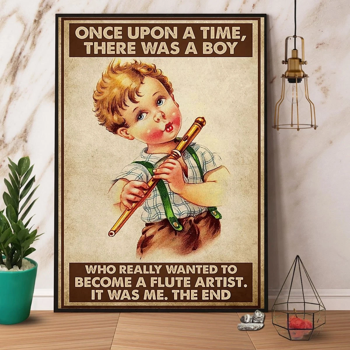 Poster A Boy Who Really Wanted To Become A Flute Artist Paper Matte W ...