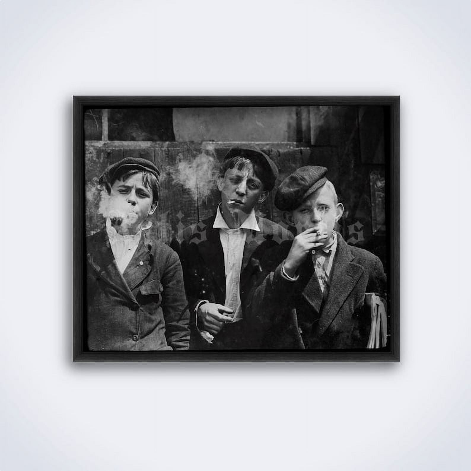 POSTER Boys in costumes smoking cigarettes - vintage photo, young ...