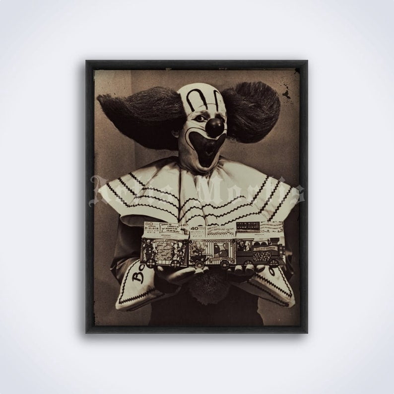 Poster Bozo the Clown - vintage circus clown photo print, retro Poster ...