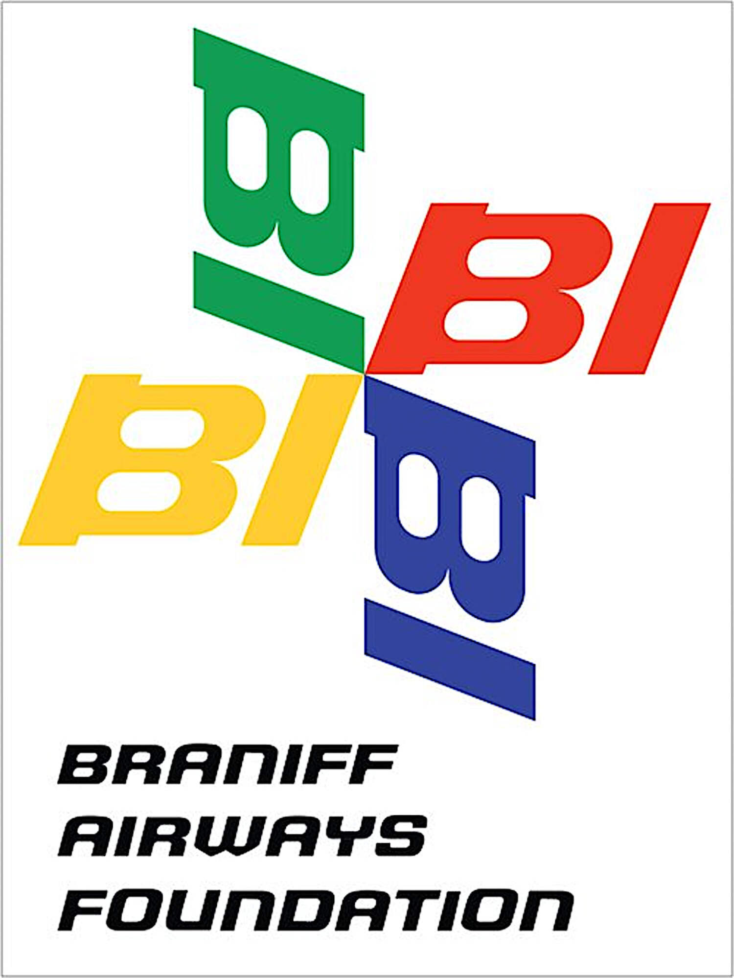 Poster Braniff Airways Foundation Pinwheel Block Lettering - Walmart.com