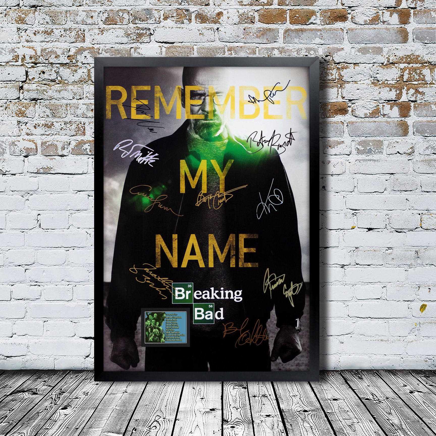 Poster Breaking Bad Autographed Movie Poster , with Reprint Autographs ...