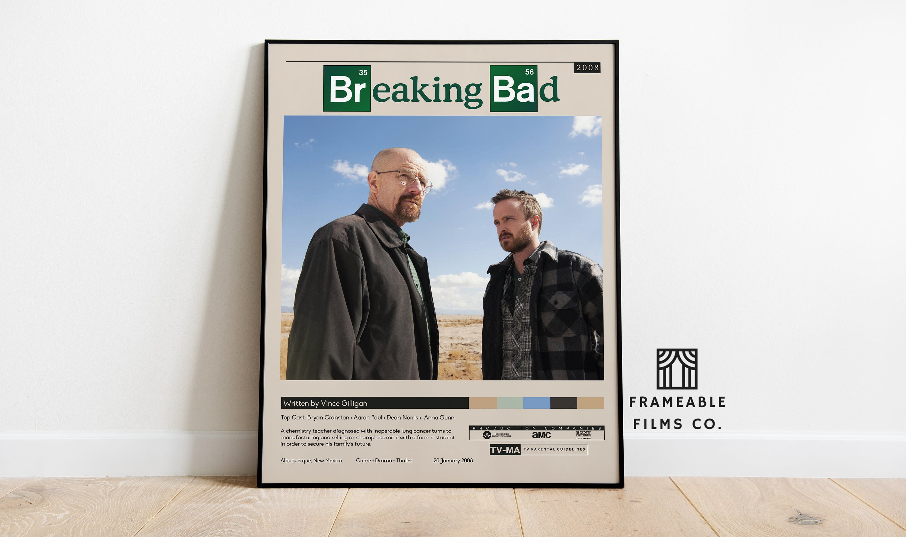 Poster Breaking Bad Minimalist Series Poster | Icon Cinema Series ...