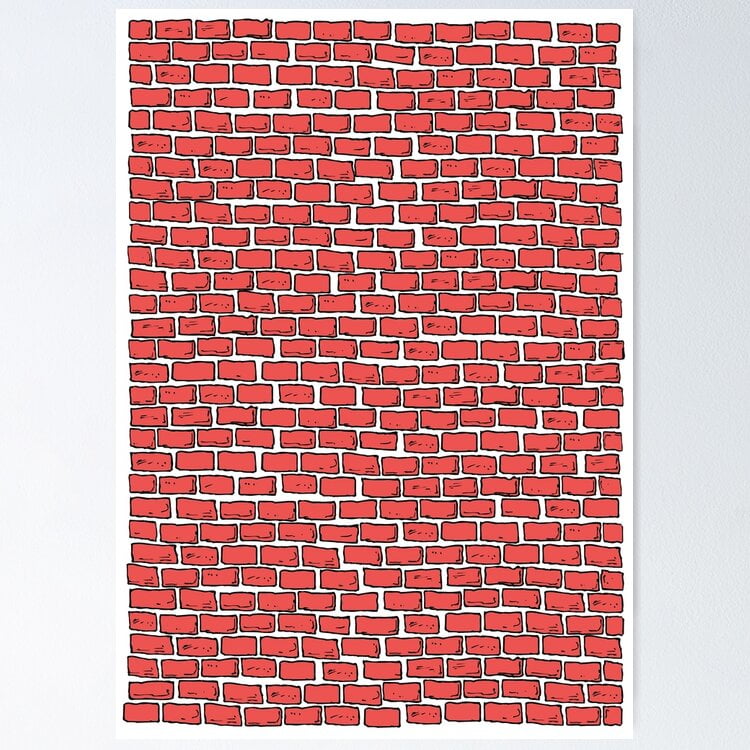 Poster Bricks Poster No Framed, 12x18 - Walmart.com