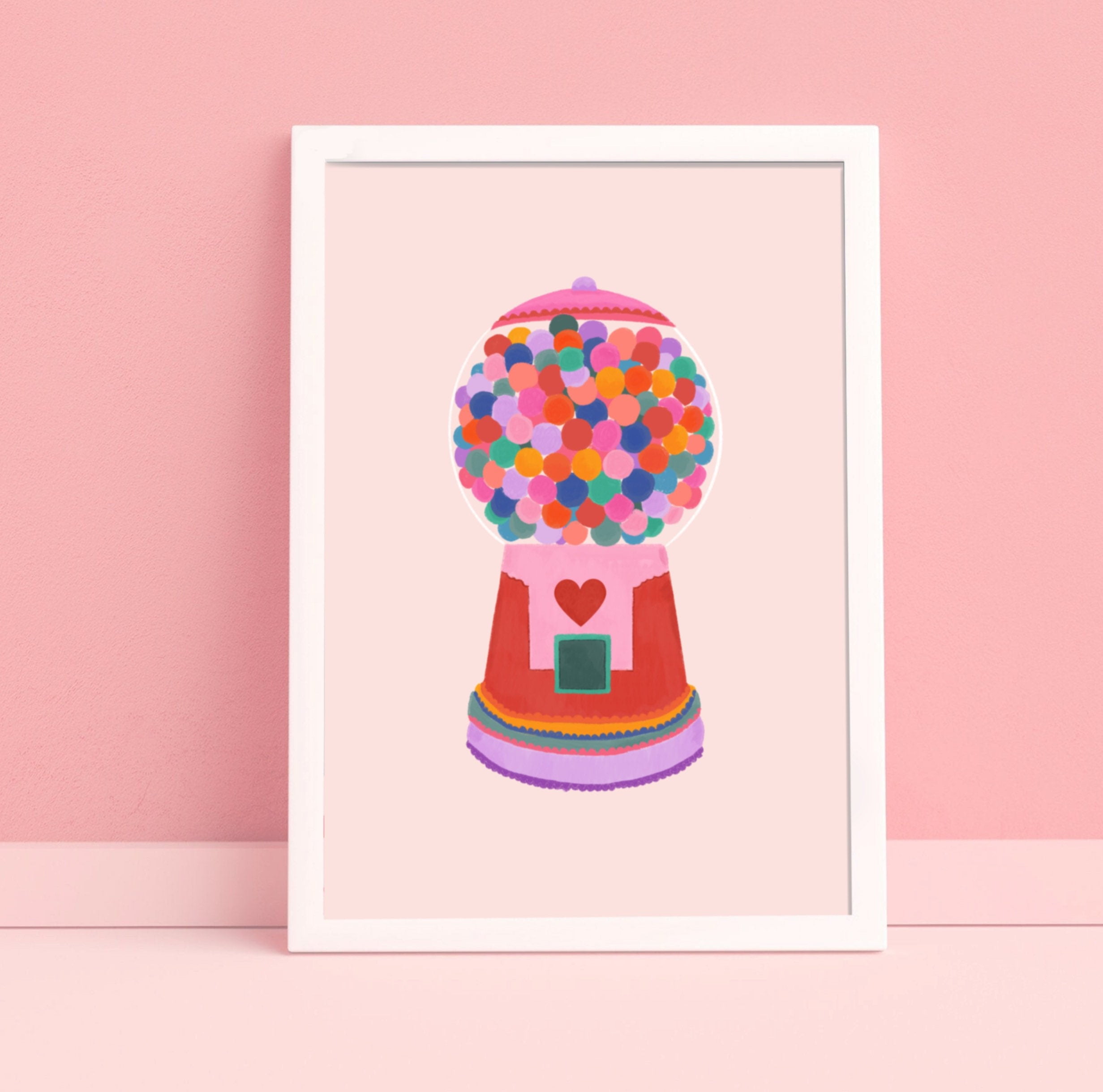 Poster Bright Funky Print, Rainbow Bubble Gum, Kids Art Prints, Gallery ...