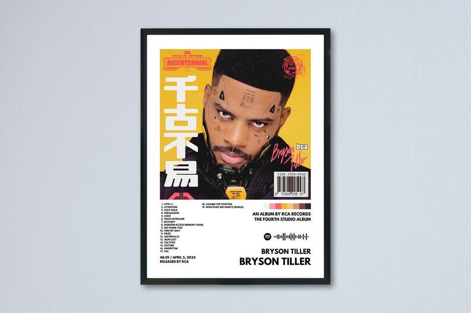 Poster Bryson Tiller - Bryson Tiller Album Poster / Album Cover Poster ...