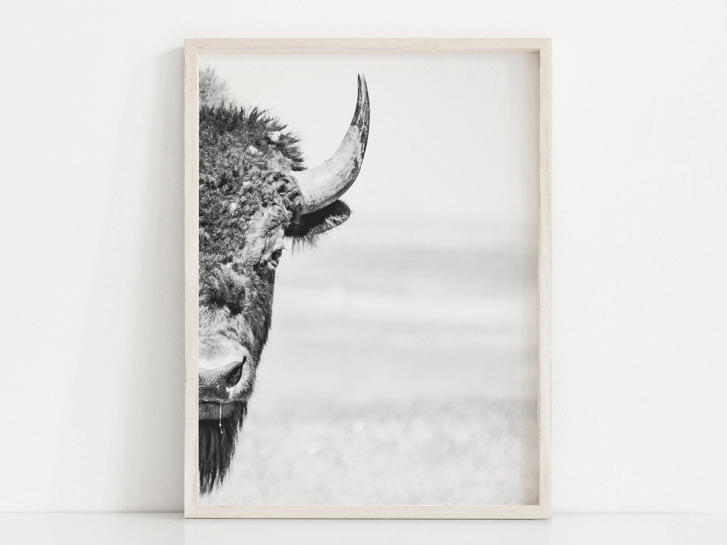 POSTER Buffalo Art Bison Prints Rustic Cabin Art Farmhouse Western ...