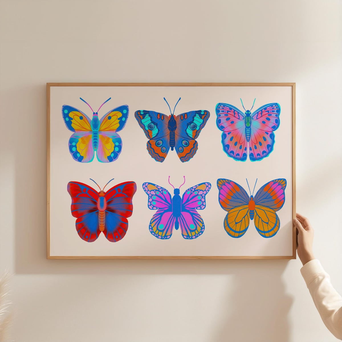 Poster Butterflies Art Print, Dopamine Wall Art, Groovy Wall Art ...