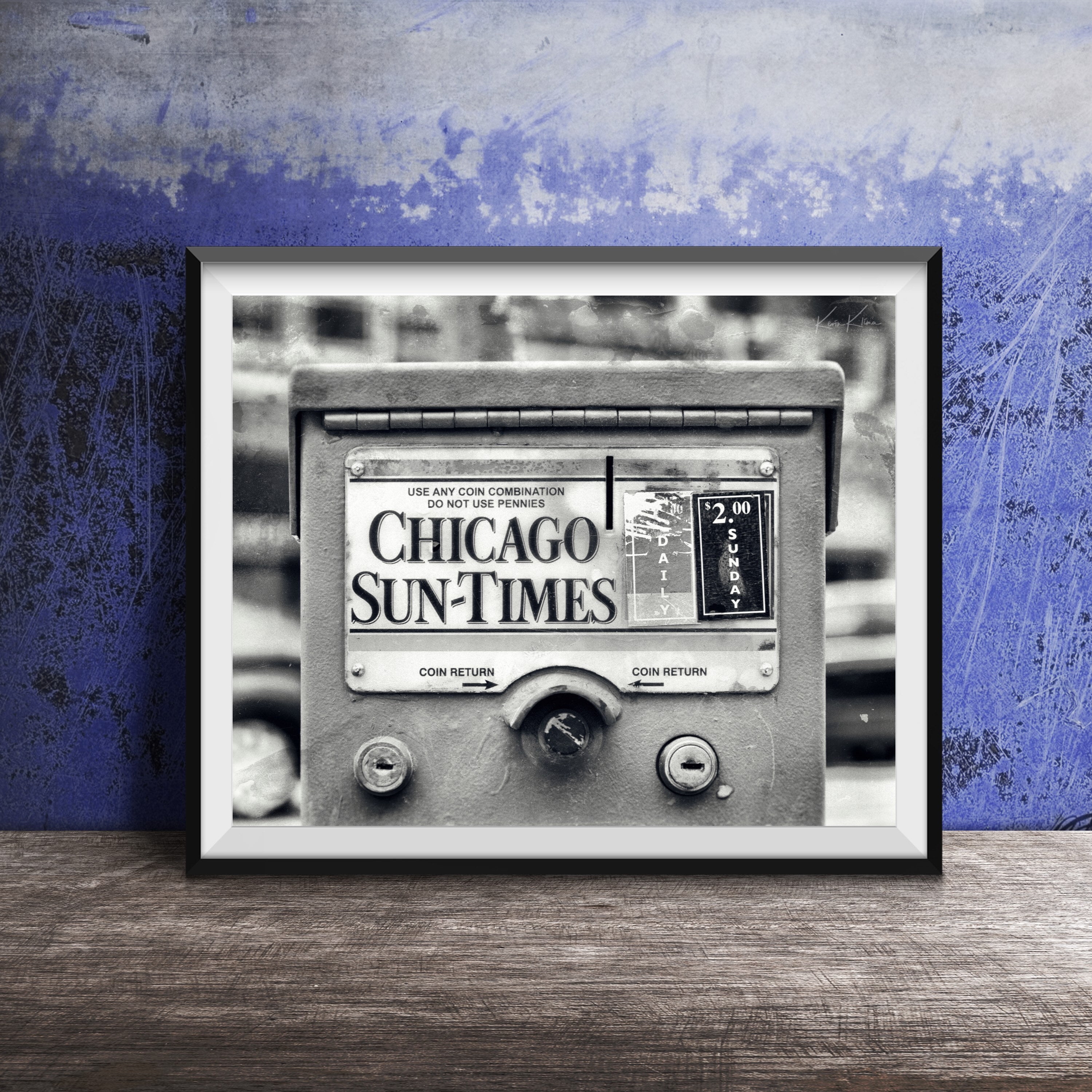 POSTER CHICAGO SUN TIMES Newspaper - Chicago Photography Print vintage ...
