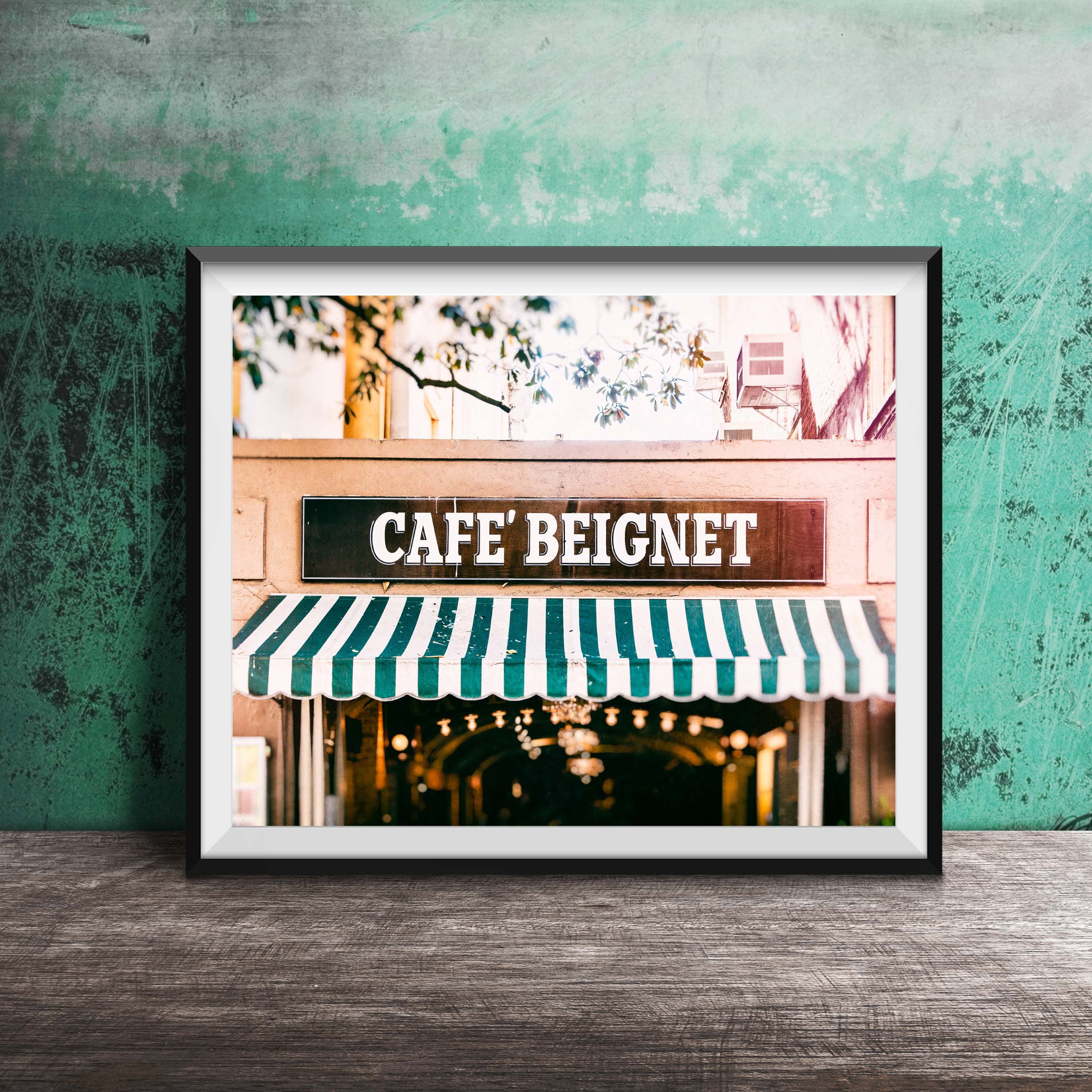 Poster Cafe Beignet, New Orleans Wall Art - NOLA Sign Photography ...