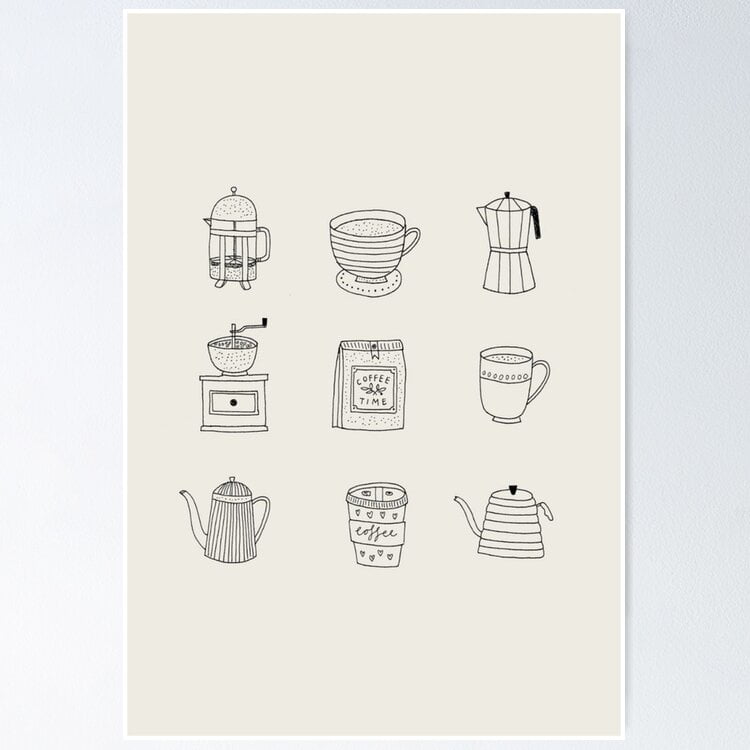 Poster Cafe Decor, Kitchen Wall Decor, Barista, Cafe Printable, Cafe ...
