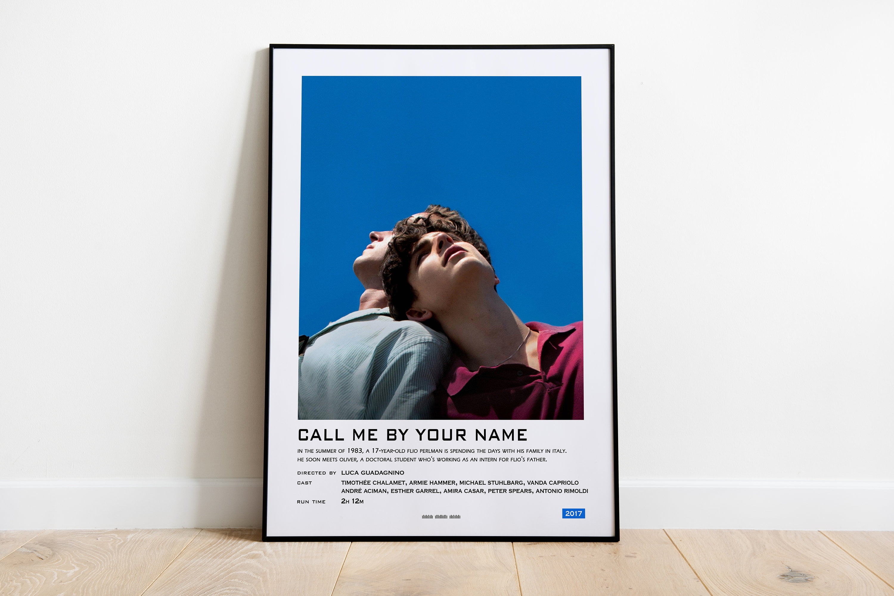 POSTER Call Me By Your Name minimalist movie poster | Timothee Chalamet | Armie Hammer | Wall ...