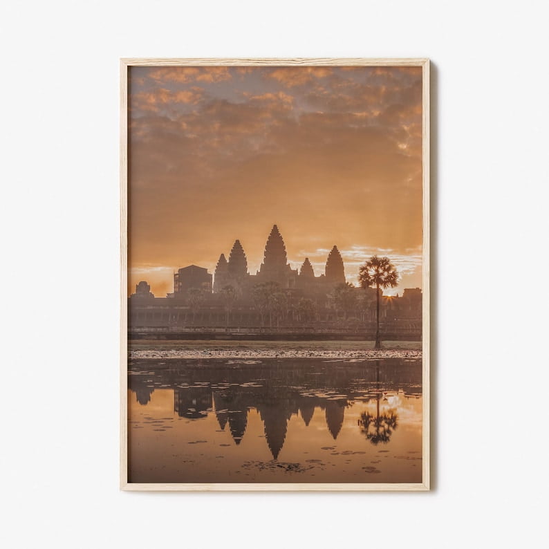 Poster Cambodia Colorful Poster Print, Cambodia Photo Wall Art ...