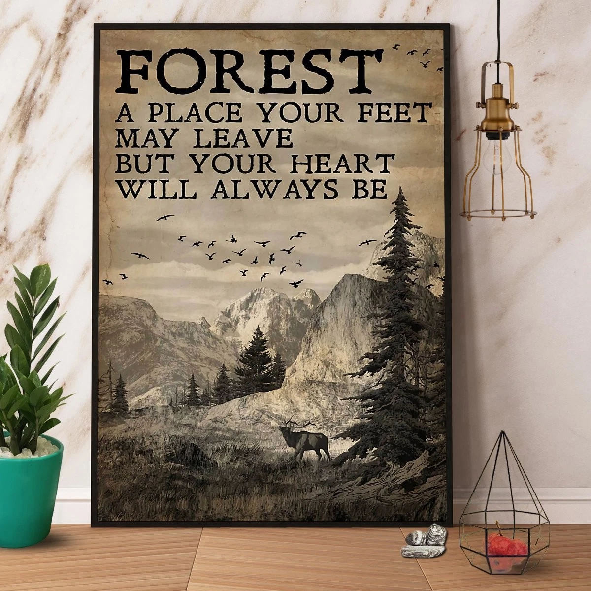 Poster Camping Forest A Place Your Feet My Leave - UNFRAMED Poster ...