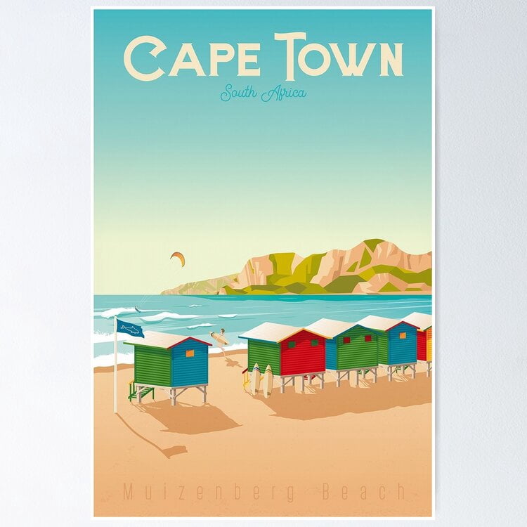 Poster Cape Town - South Africa Poster No Framed, 12x18 - Walmart.com
