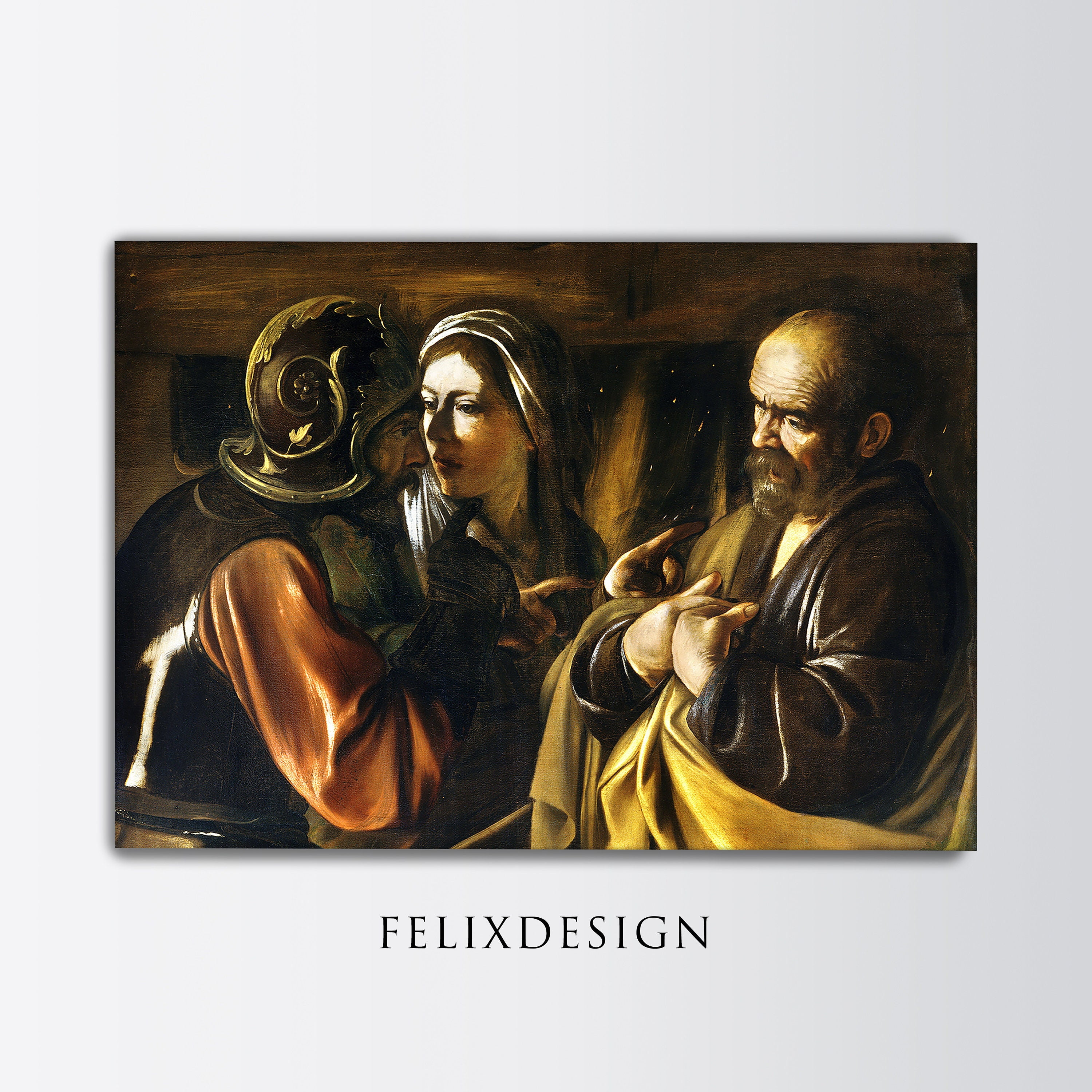 POSTER Caravaggio - The Denial of Saint Peter (1610) - Classic Painting ...