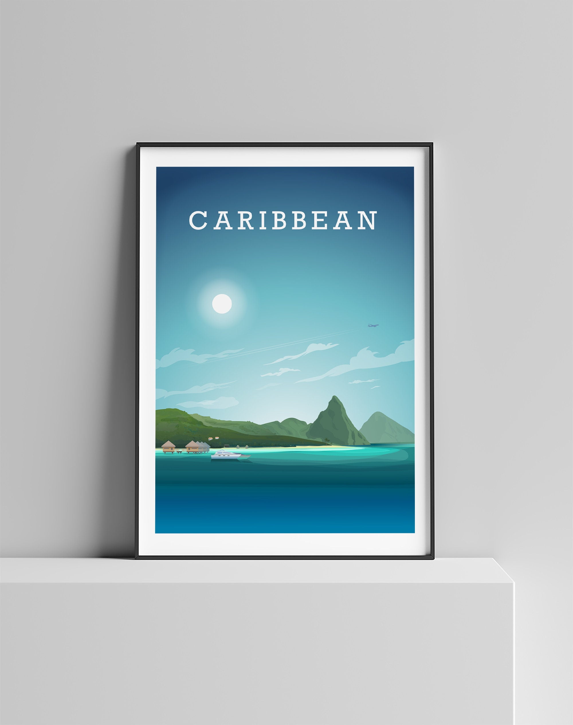 Poster Caribbean Print, Caribbean Poster , Barbados, Jamaica, St Lucia ...