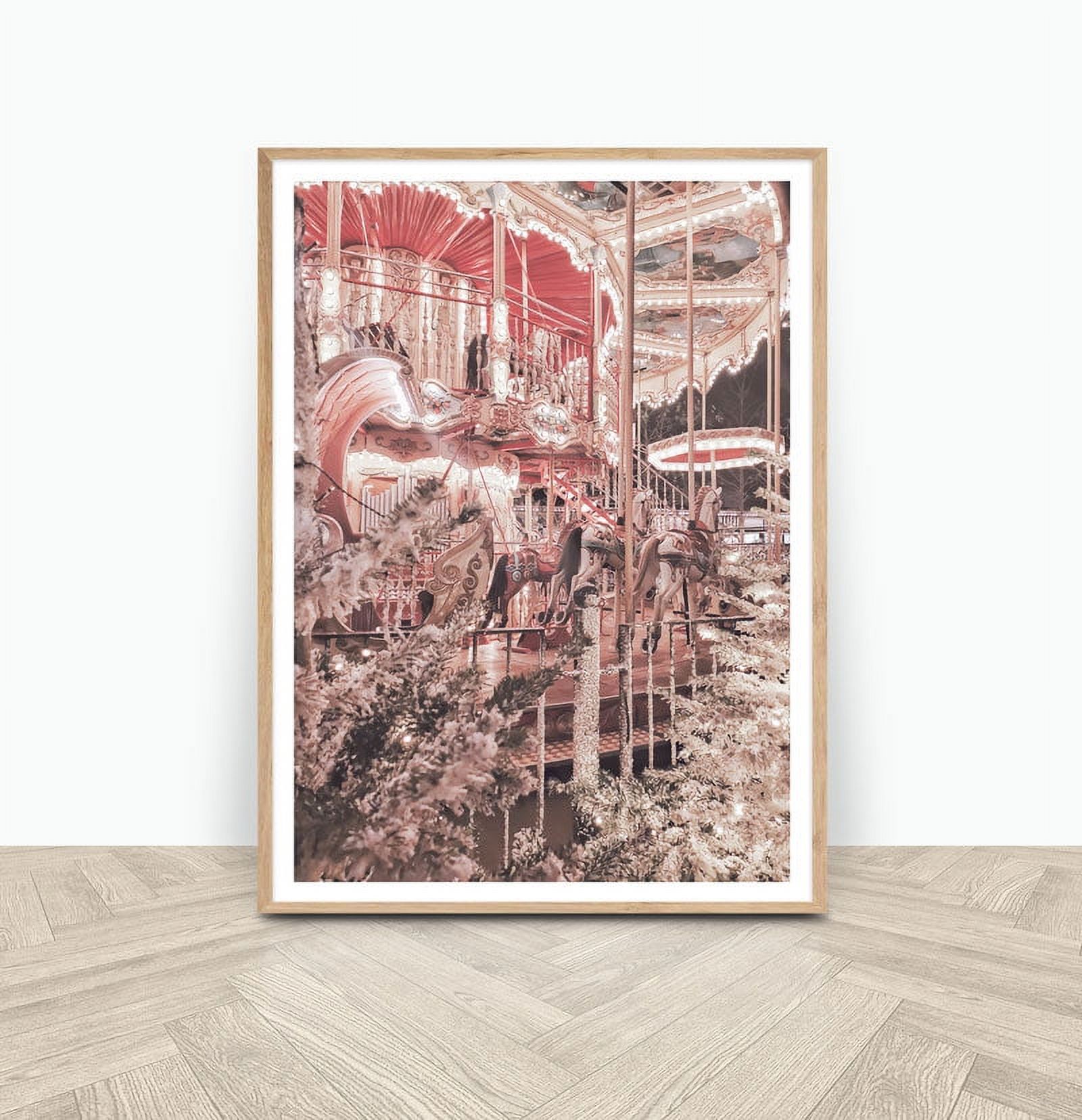 Poster Carousel Wall Print, Merry Go Round Photography Print, Dreamy Carousel Print, Nursery ...