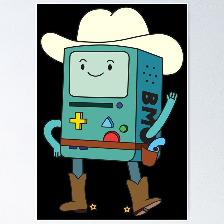 Poster Cartoon Cowboy Poster - No Framed, Vintage Wall Art, Hot Trend ...