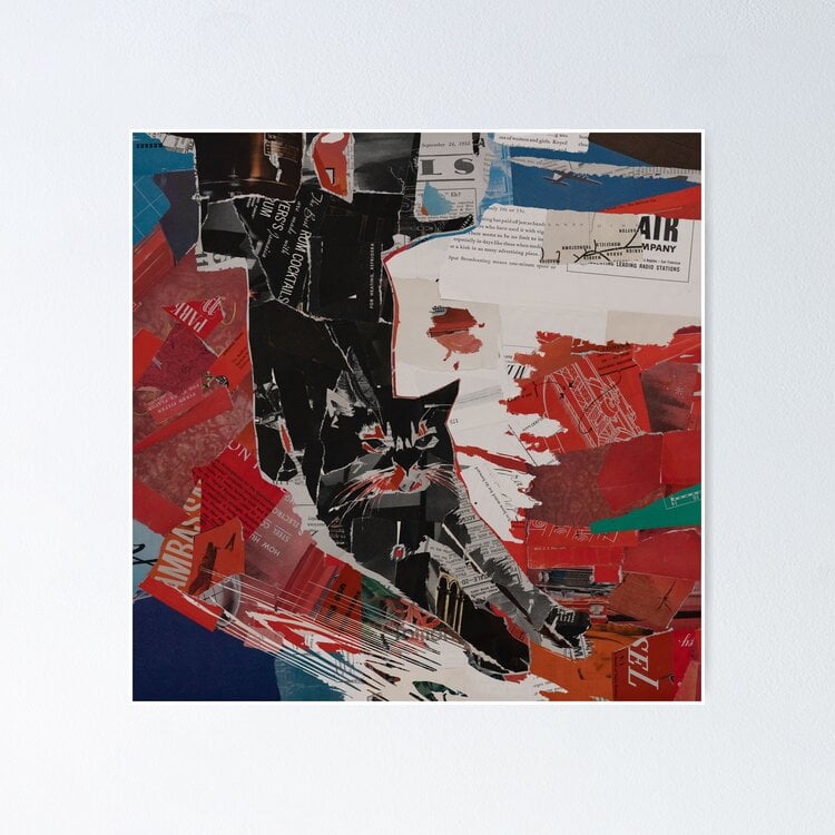 Poster Cat Collage Poster No Framed, 24x36 - Walmart.com