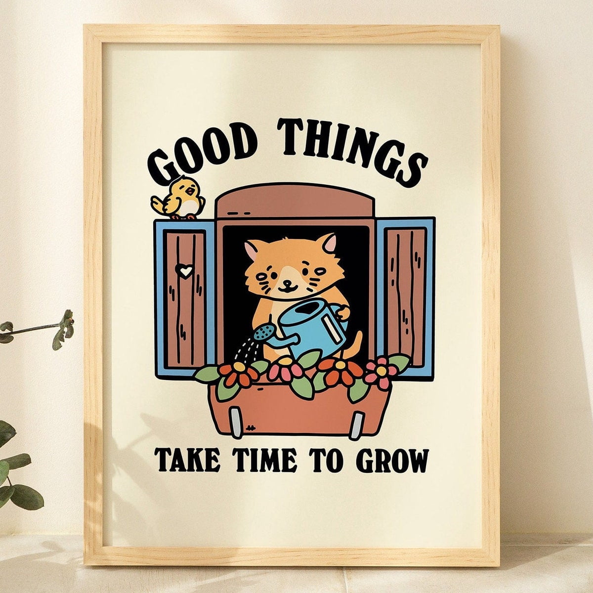 Poster Cat Flowers Wall Print, Growth Quote, Motivational Classroom ...