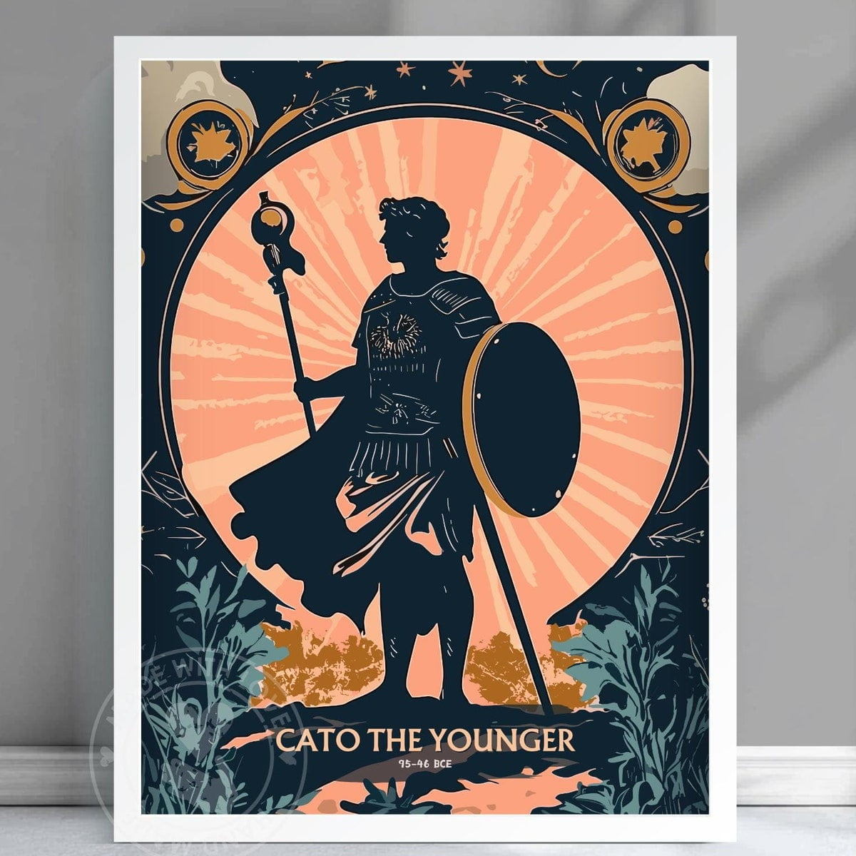 Poster Cato The Younger Philosopher Print - Philosophy Poster, Stoicism ...