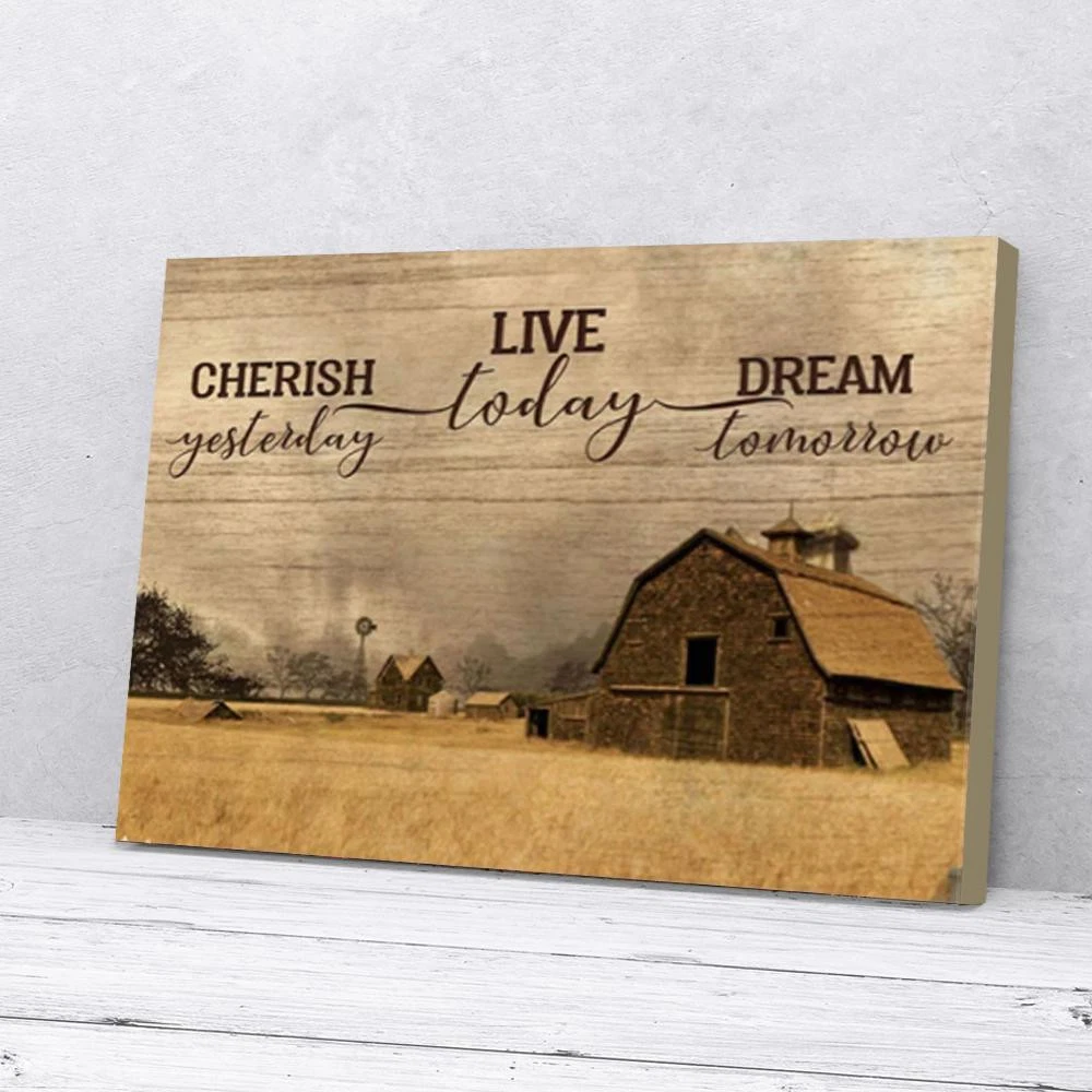 Poster Cherish Liveream Farmhouse Field Farming Live- UNFRAMED Poster ...