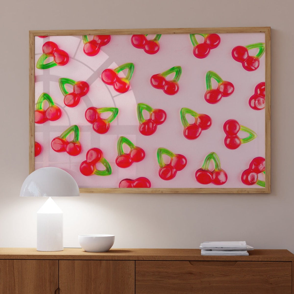 Poster Cherry Gummies Art Print, Dopamine Wall Art, Trendy Wall Art ...