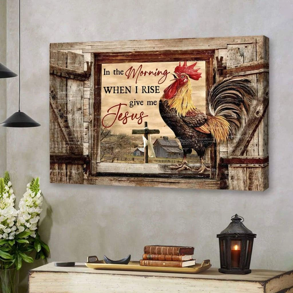 Poster Chickens On Farmin The Morning When I Rise Farmhouse- UNFRAMED ...