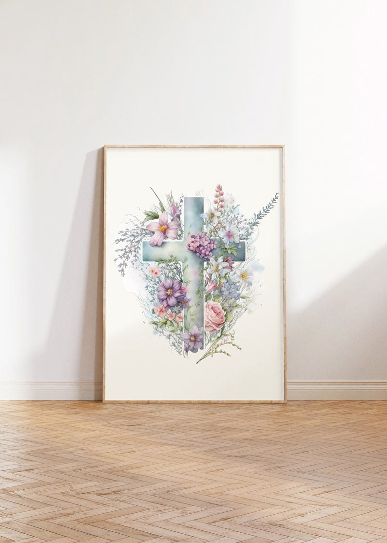 Poster Christian Easter Decor, He is Risen Easter Print, Christian ...