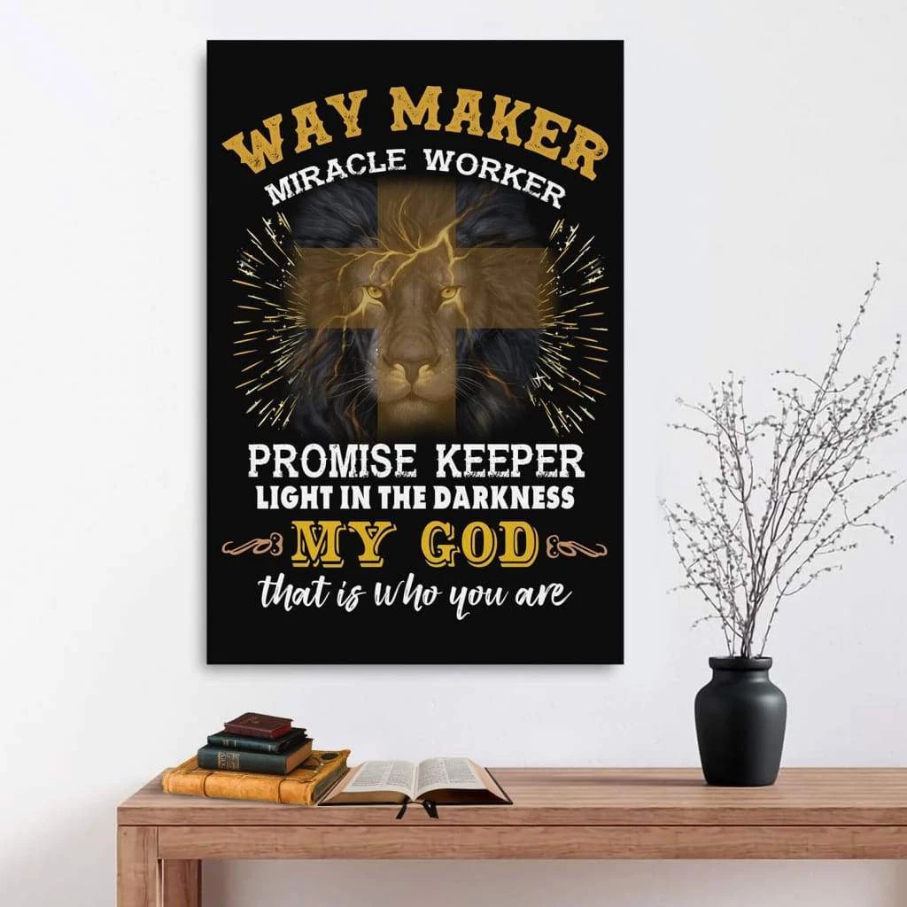 Poster Christian Wall Art - Way Maker Miracle Worker, Print Wall Art ...