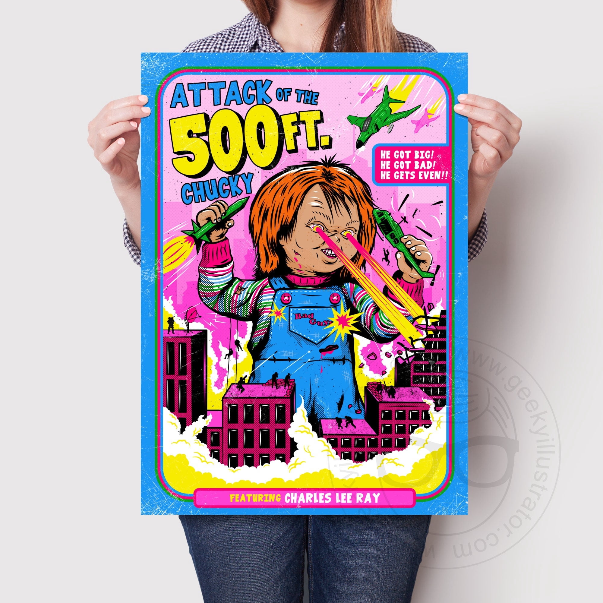 Poster Chucky Doll Retro Comic Style Movie Print-UNFRAMED - Walmart.com