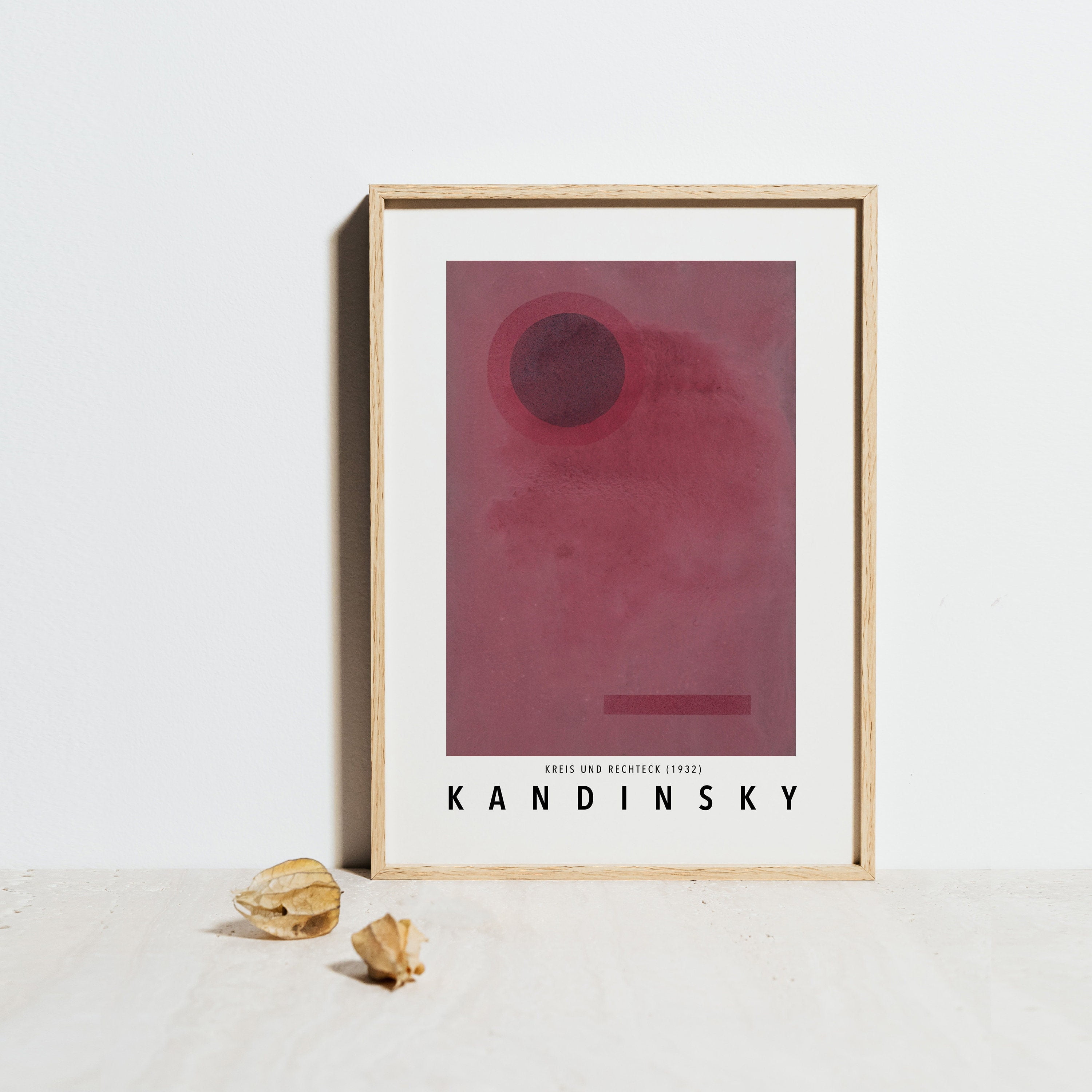 Poster Circle and Rectangle Poster , Wassily Kandinsky Print, Magenta ...