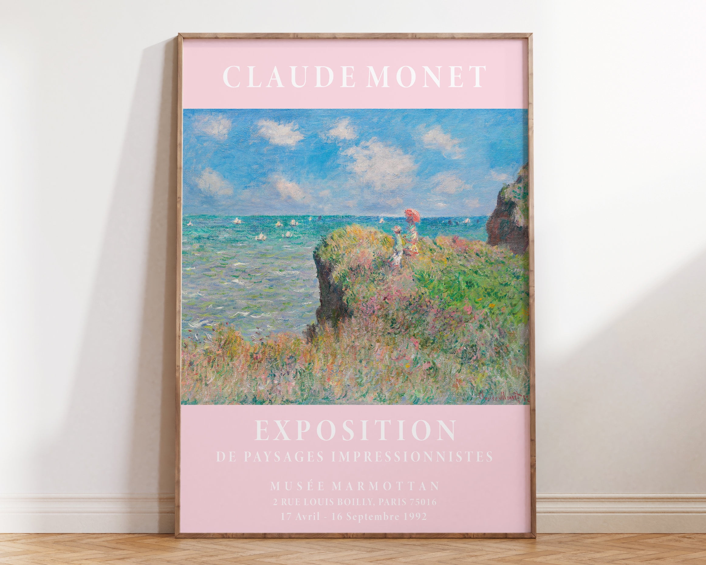 Poster Claude Monet Exhibition Art Print, Monet Art Poster , Cliff Walk ...