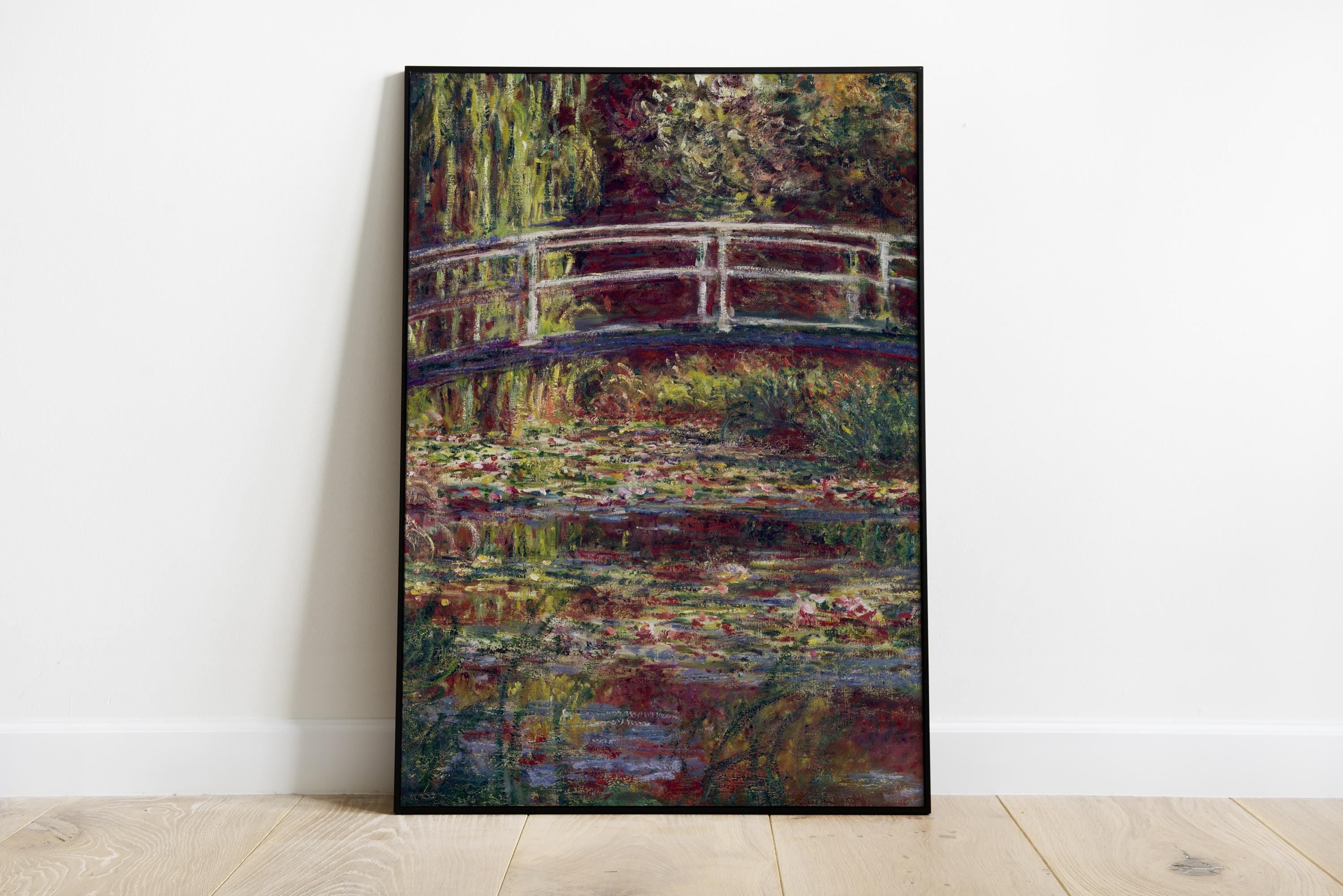 Poster Claude Monet The Japanese Bridge, Water-Lily Pond Symphony in ...