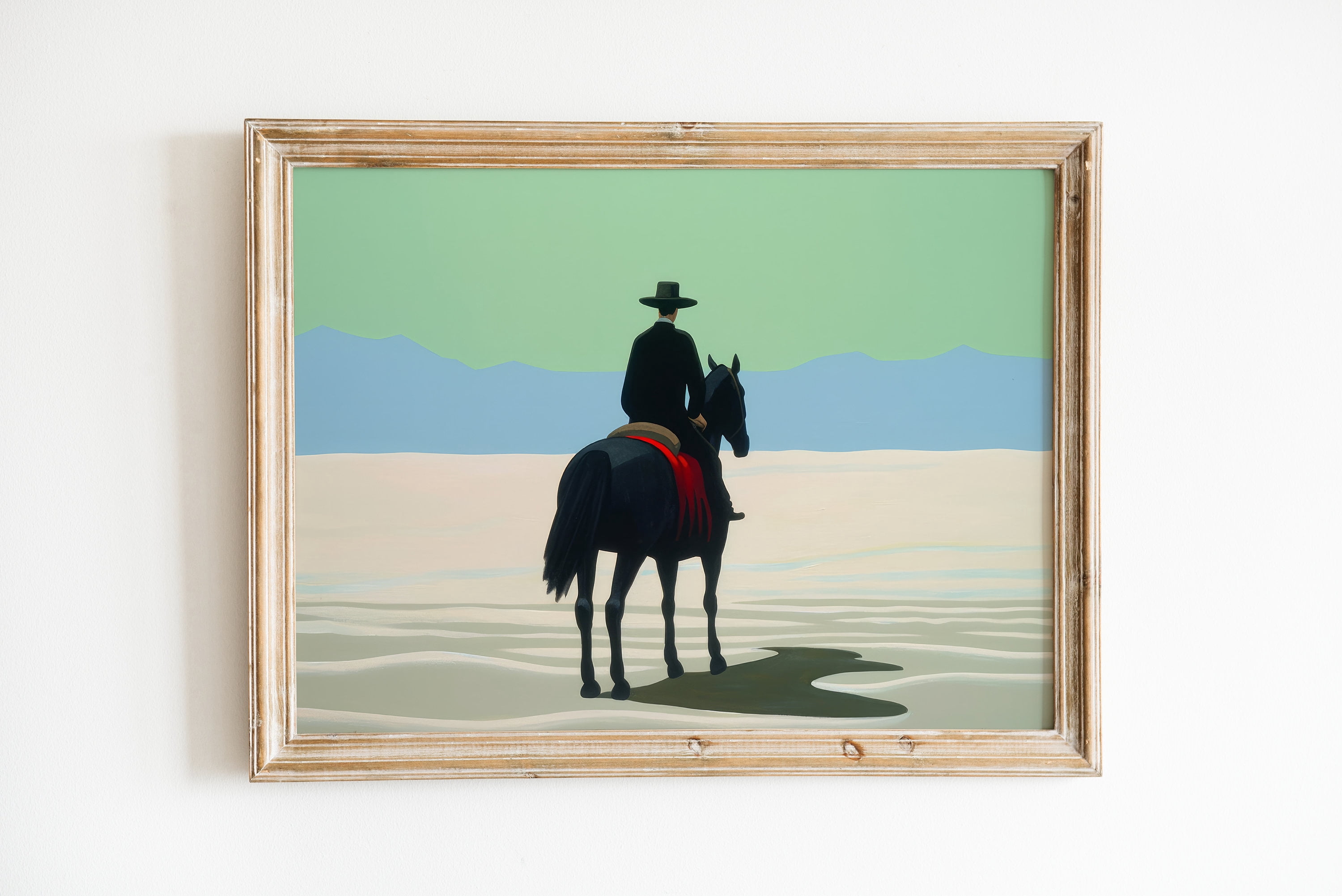 Poster Coastal Cowboy Print | Retro Western Poster | Above Couch Art ...