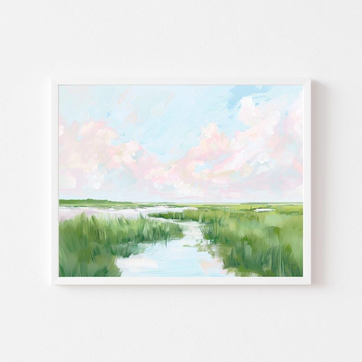 Poster Coastal Marsh Landscape Painting | Pastel Lowcountry Wall Art ...