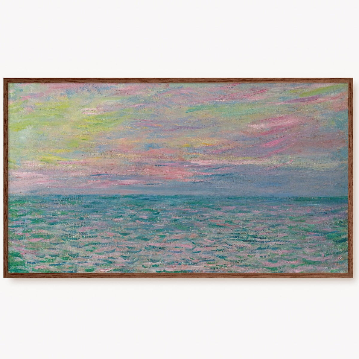 Poster Coastal Painting Frame Tv Art Vintage Style Seascape Ocean Wall ...
