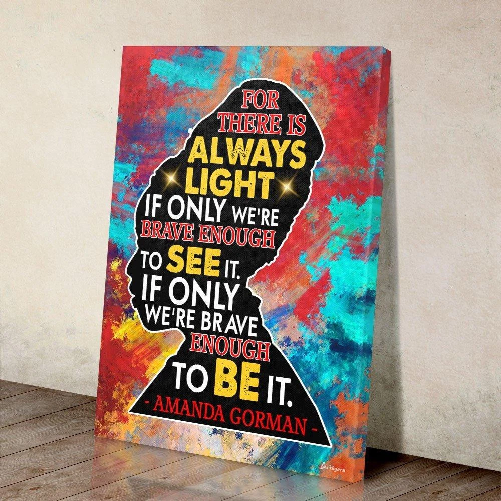 Poster Color Light Amanda Gorman- UNFRAMED Poster Prints, Wall Art For ...