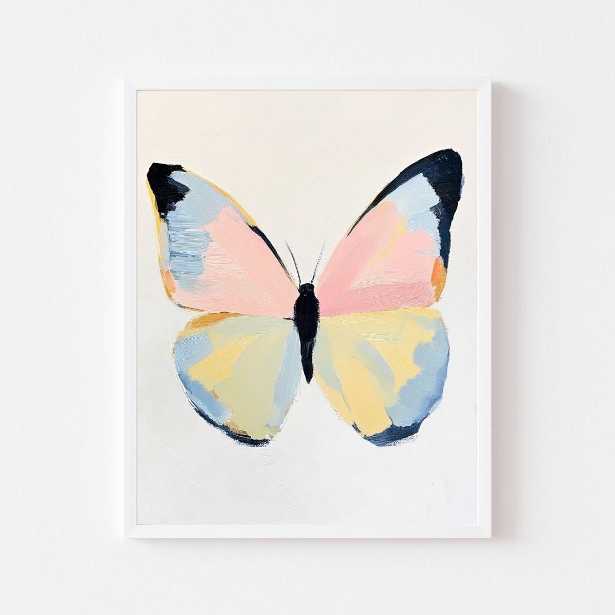 Poster Colorful Abstract Butterfly Wall Art Print | Pastel Insect ...
