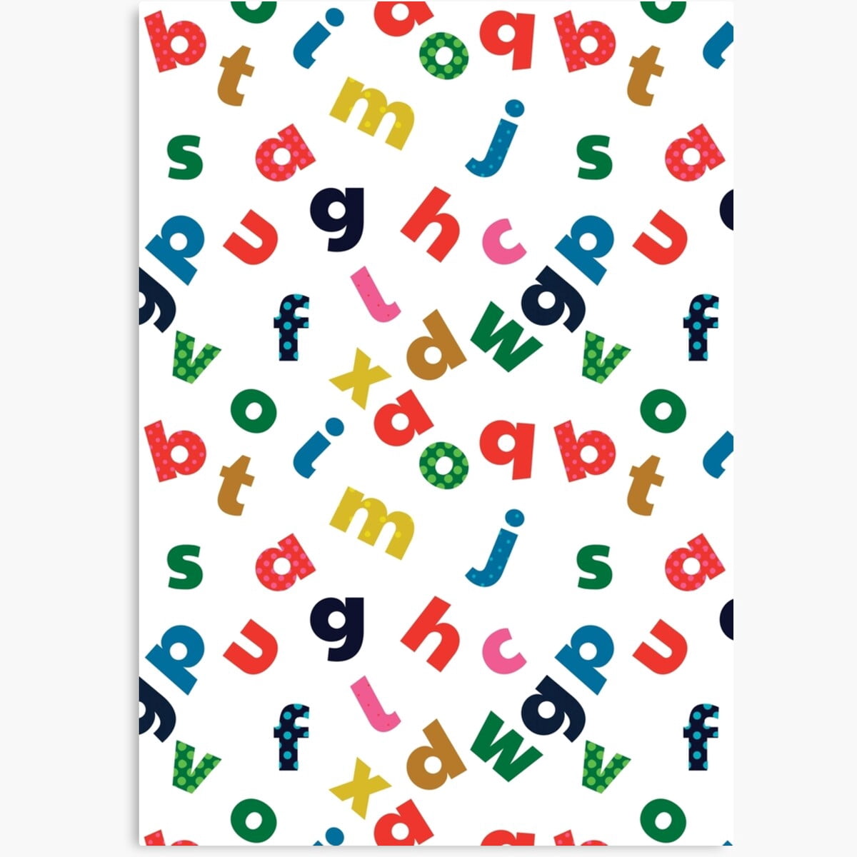 Poster Colorful Alphabet Poster No Framed, 24x36 - Walmart.com