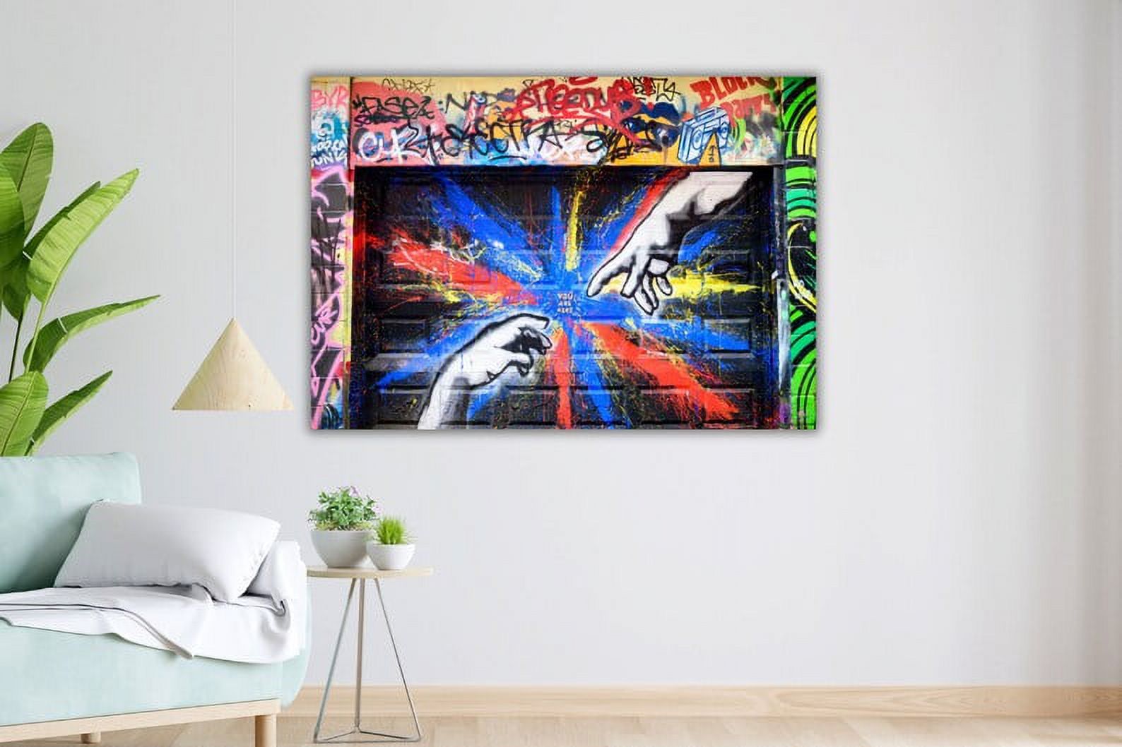 Poster Colorful Holding Hands Graffiti Print on Poster , Wall Decor ...