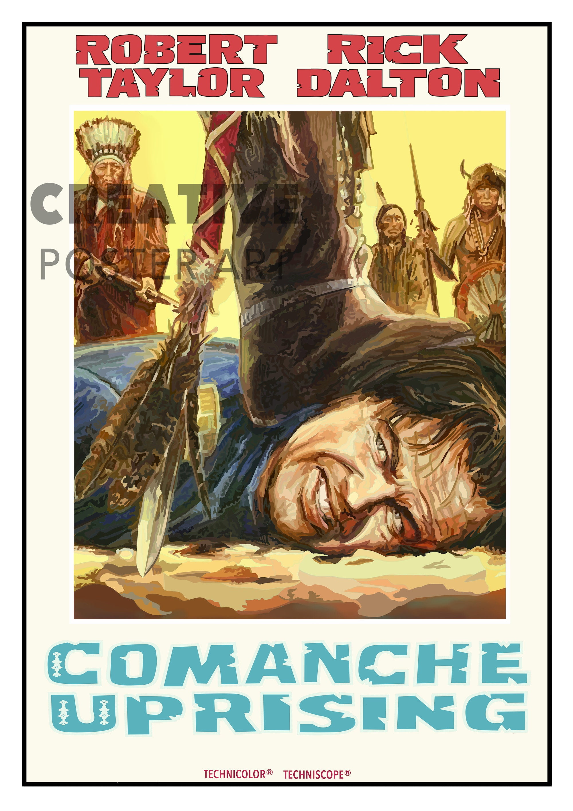 Poster Comanche Uprising Poster , Rick Dalton Poster , Rick Dalton Art ...
