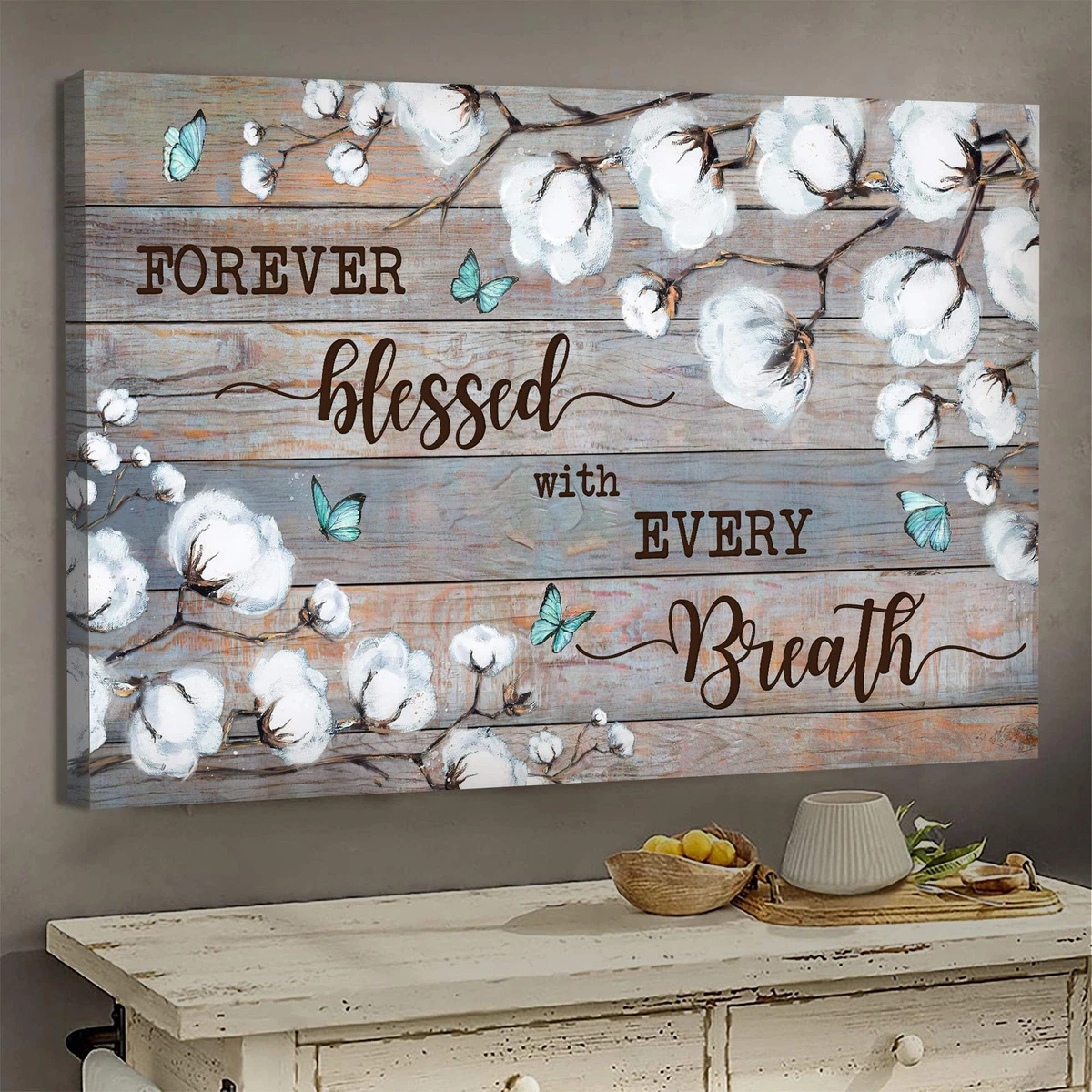 Poster Cotton Flower - Forever Blessed With Every Breath - Jesus ...