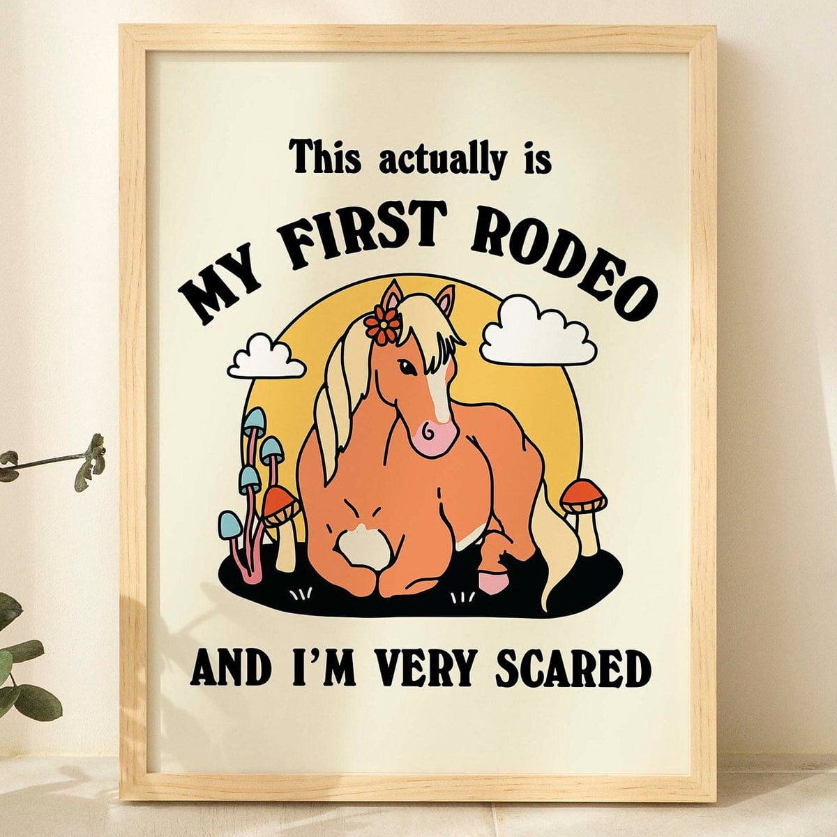 Poster Cowboy Horse Quote Print, First Rodeo Quote Poster, Retro ...
