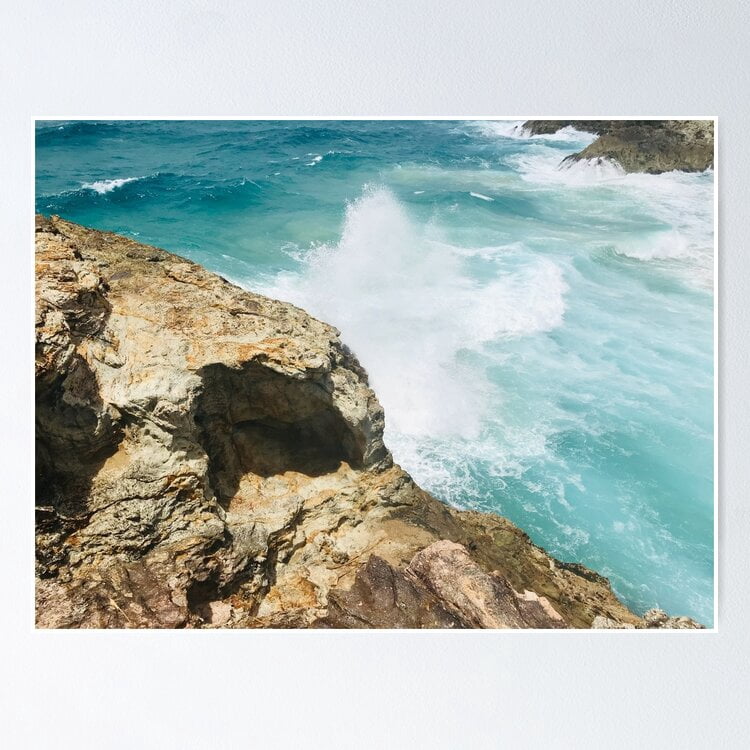 Poster Crashing Waves On Australias Coast Poster No Framed, 24x36 ...