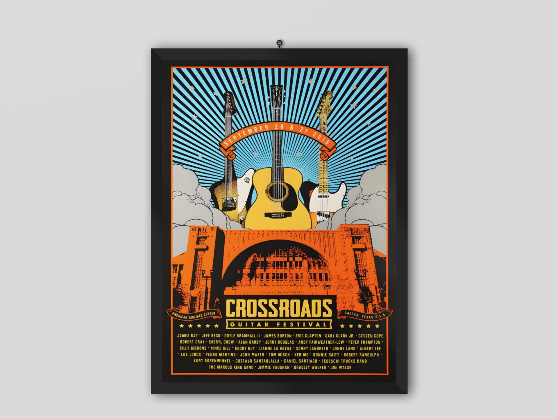 Poster CrossRoads 2019 Guitar Festival Dallas. Rare Poster . High ...