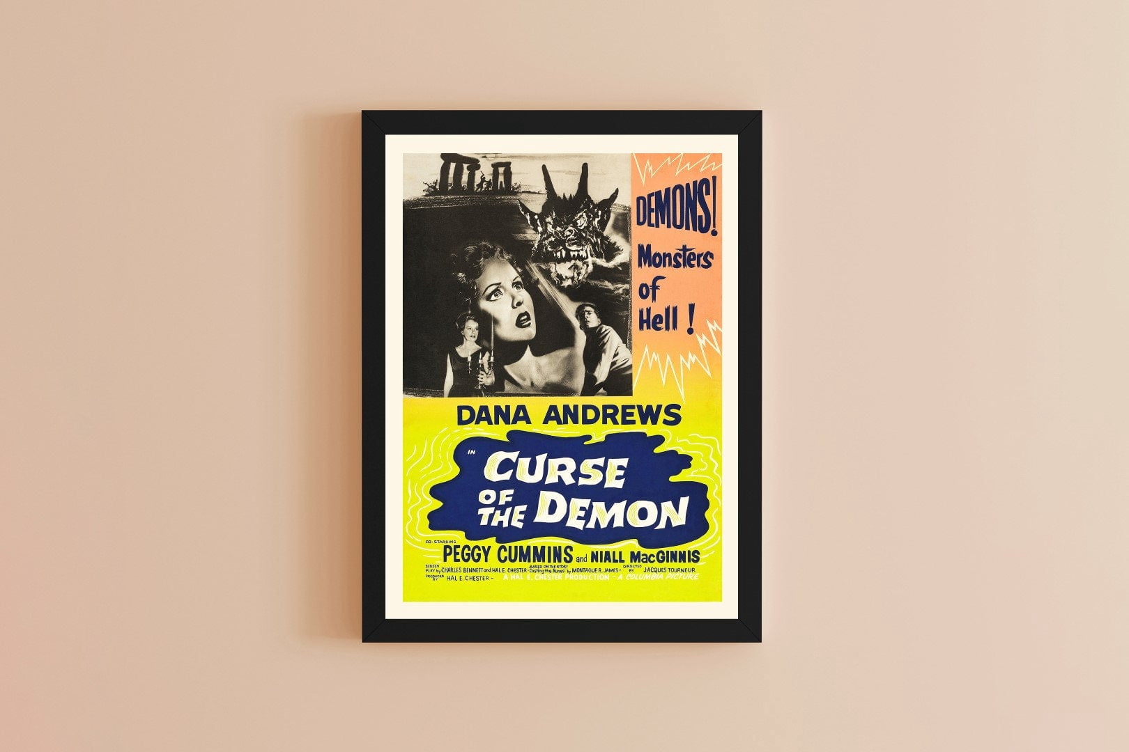 Poster Curse Of The Demon Classic Horror Film / Movie Advertising ...