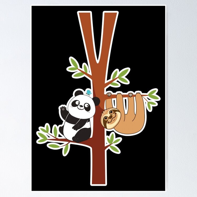 Poster Cute Panda! Poster - No Framed, Vintage Wall Art, Hot Trend ...